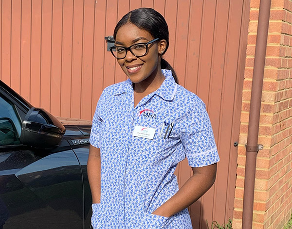 Courageous student caring for elderly during COVID-19 crisis