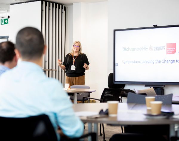 DMU leading the 'Change to Block: Symposium' in front of an ...