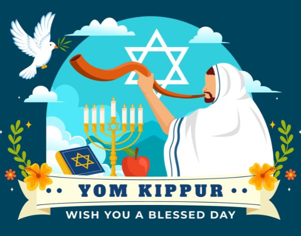 Yom Kippur 2021 Date Yom Kippur Jewish Day Stock Vector. Illustration